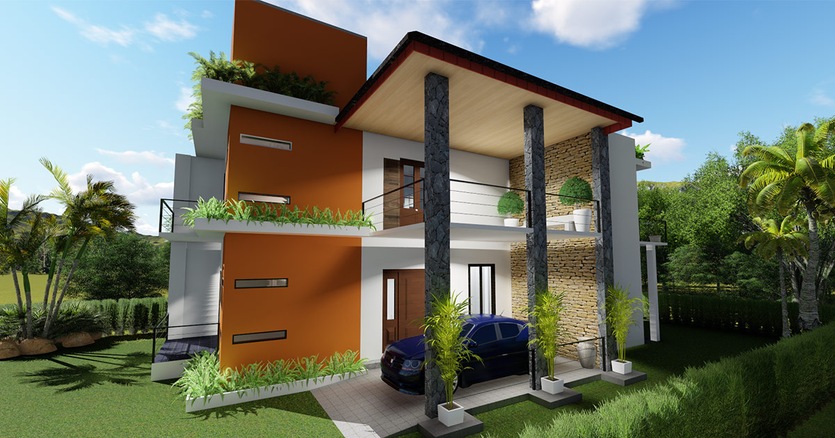 Kedella Homes | 4 Bedroom 2 Bathroom Home Plan in Sri Lanka